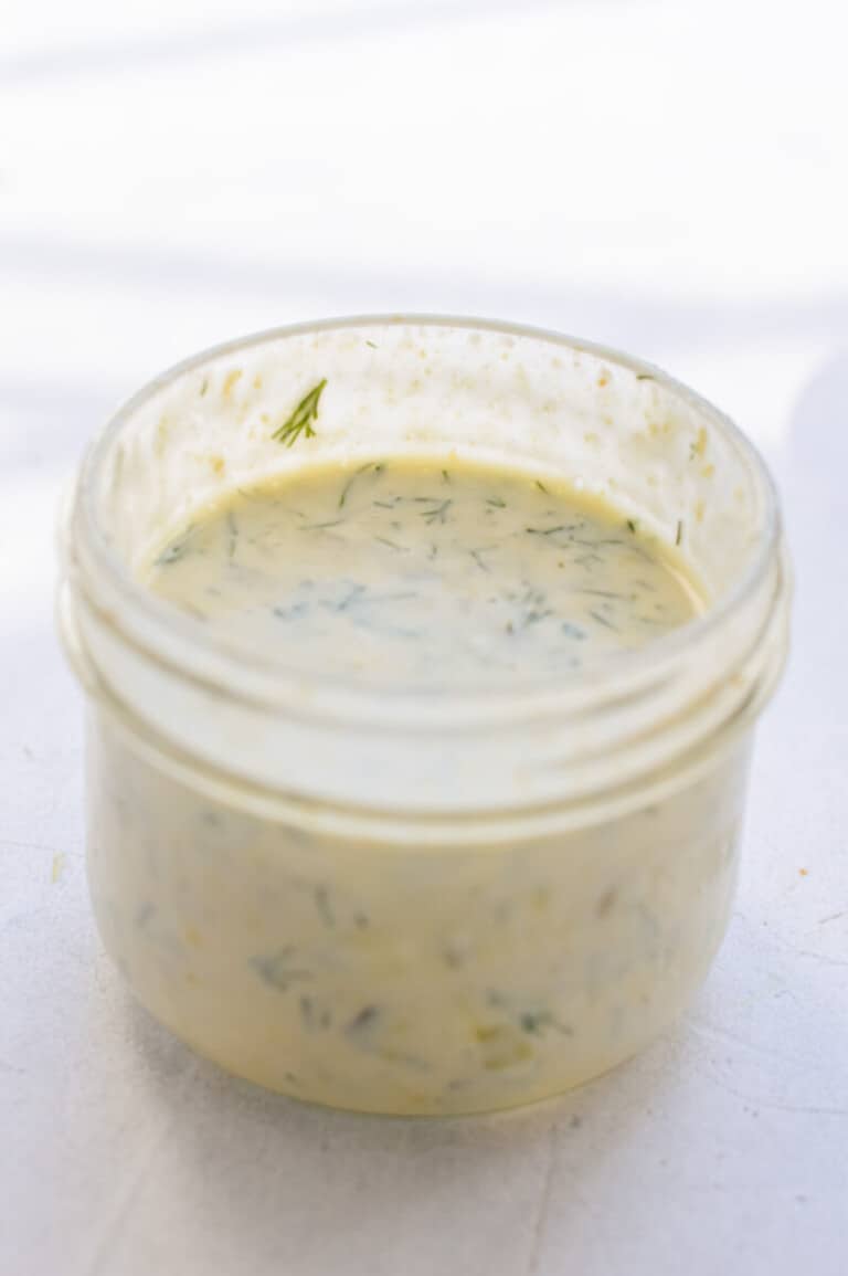 Creamy Dill Pickle Salad Dressing - Nourished by Nic