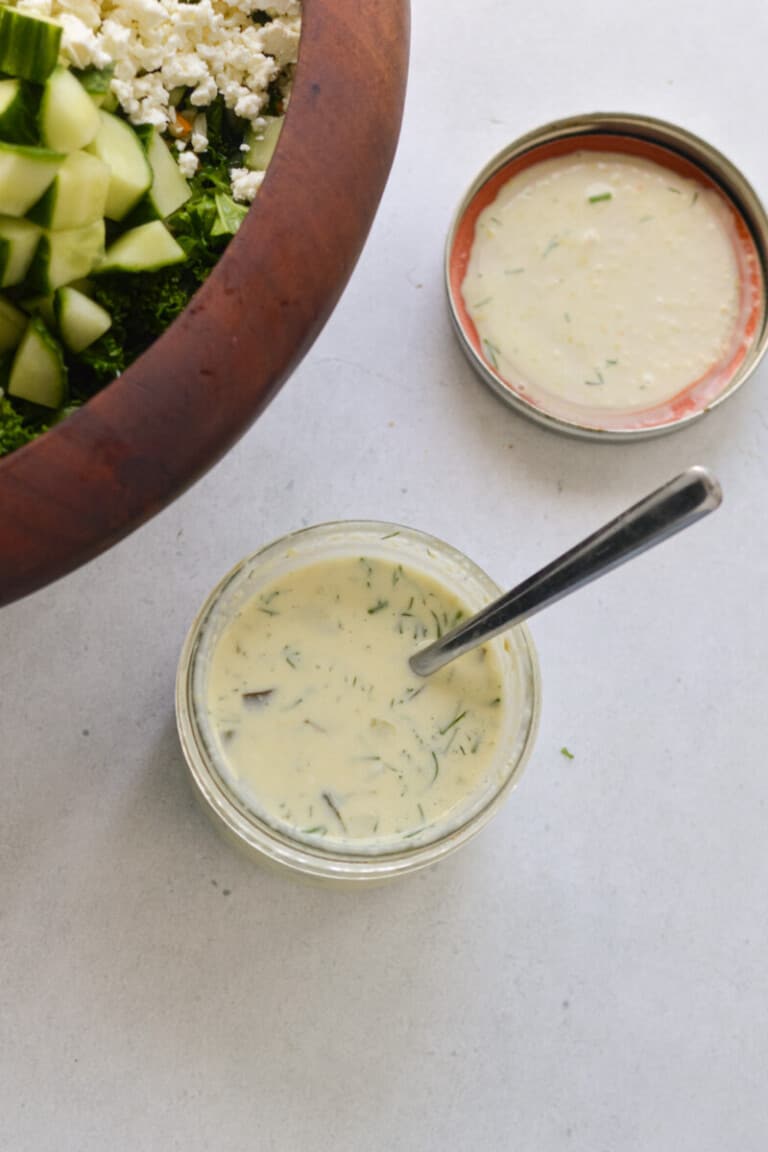 Creamy Dill Pickle Salad Dressing - Nourished by Nic