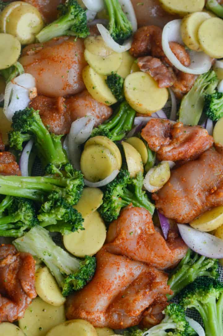 Honey Mustard Chicken Broccoli Potato (Sheet Pan Meal) - Nourished by Nic