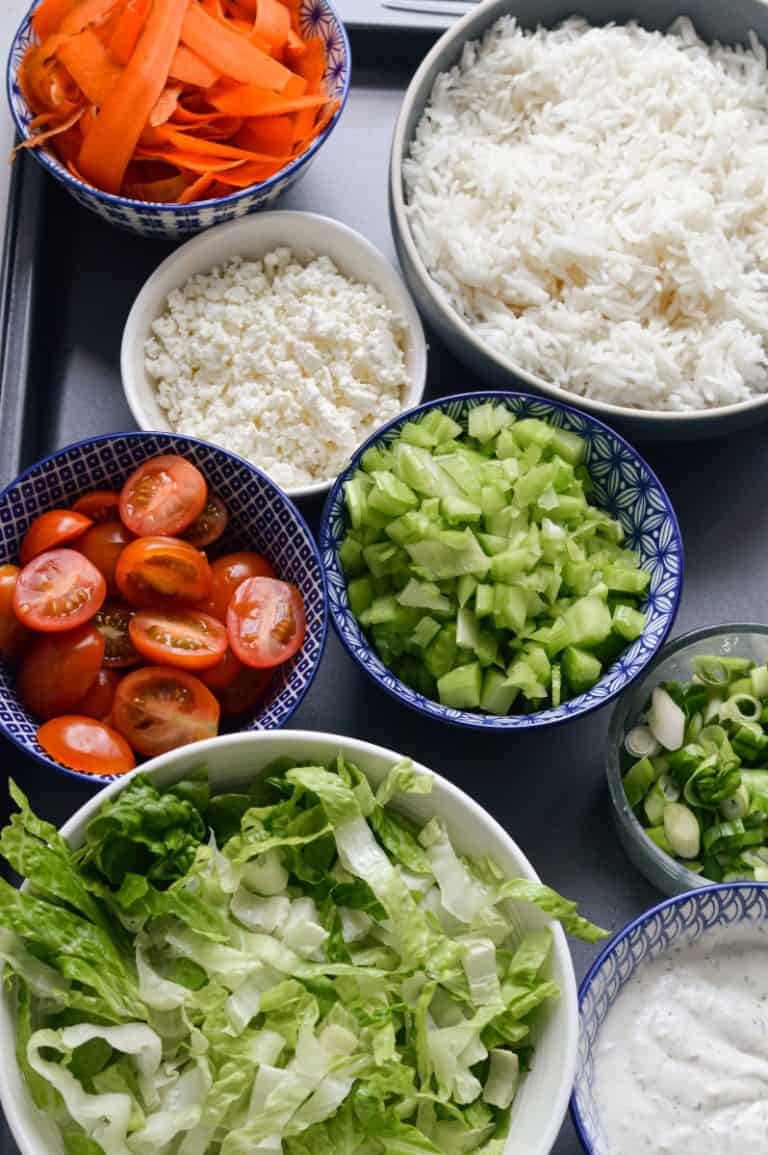 Buffalo Chicken Rice Bowls - Nourished by Nic
