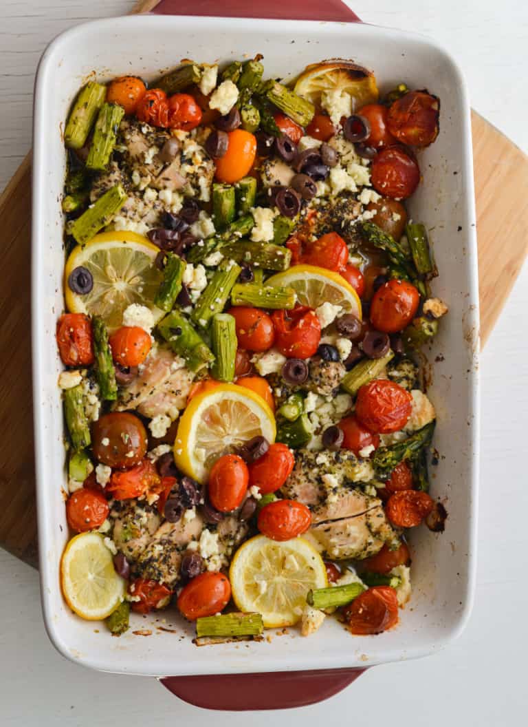 Greek Inspired Baked Chicken With Feta - Nourished by Nic