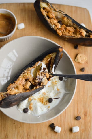 Air Fried Banana Split - Nourished by Nic