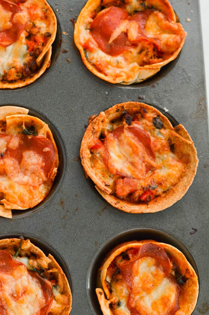 Muffin Tin Pizza Cups (Easy) - Nourished by Nic
