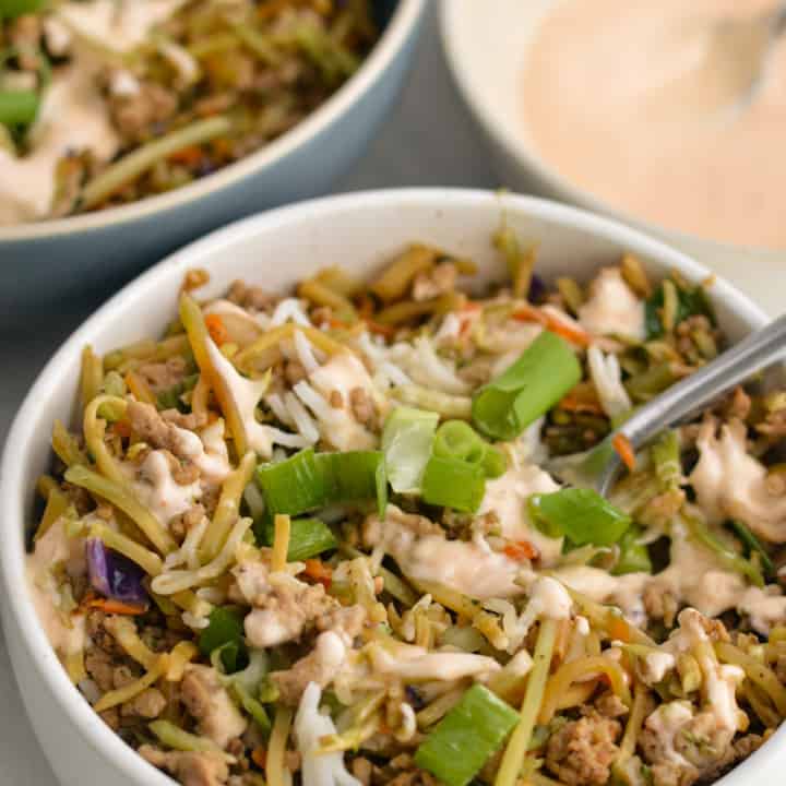 30 Minute Inside Out Egg Roll Bowls - Nourished by Nic
