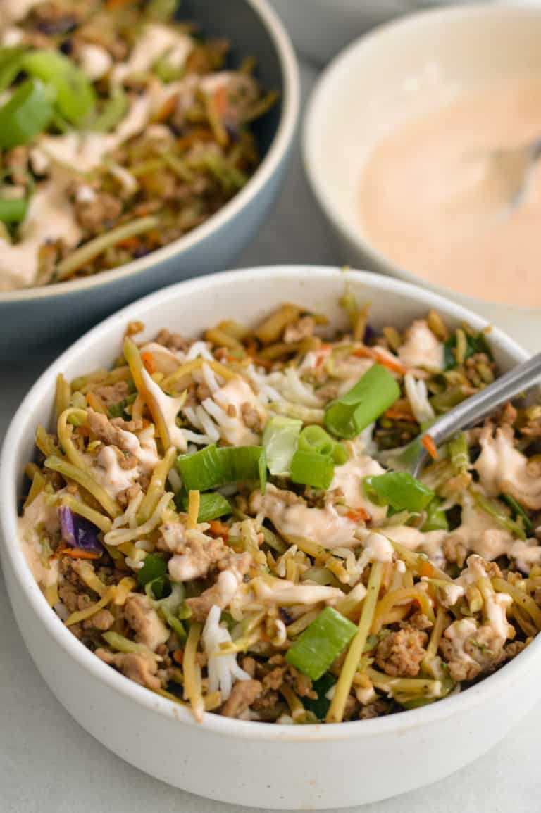 30 Minute Inside Out Egg Roll Bowls - Nourished by Nic