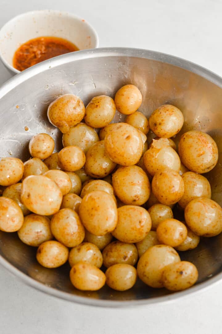 Cheesy Smashed Potatoes - Nourished by Nic