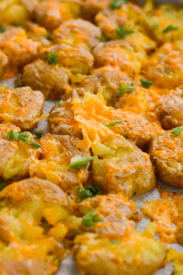 Cheesy Smashed Potatoes - Nourished by Nic