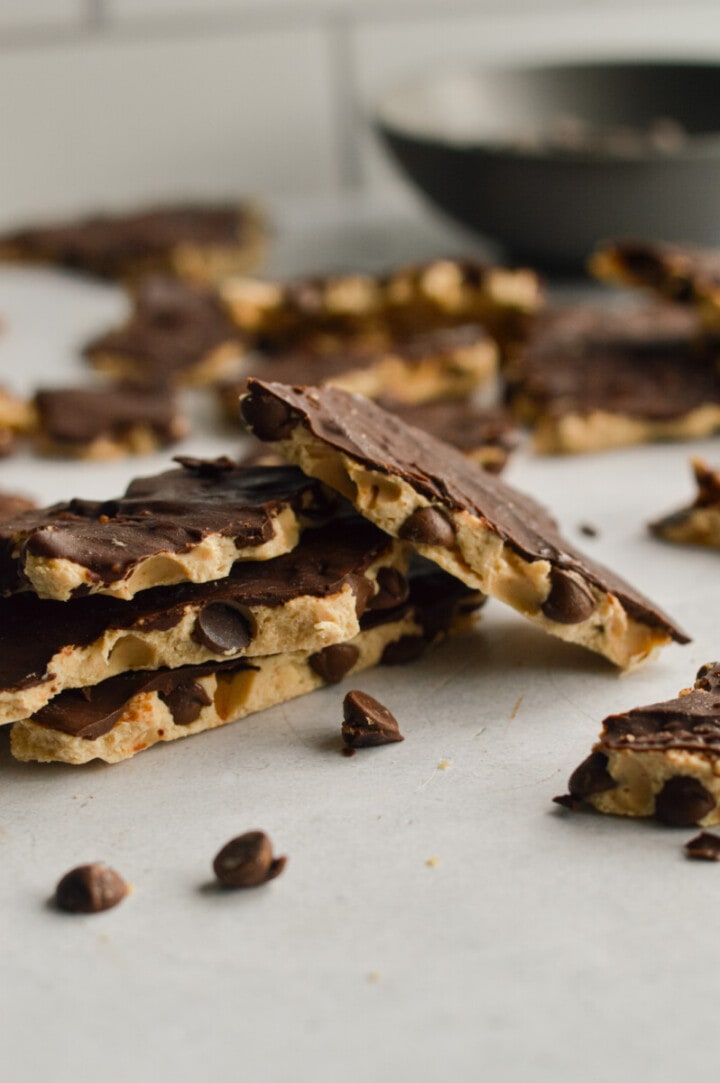 Cottage Cheese Cookie Dough Bark - Nourished by Nic