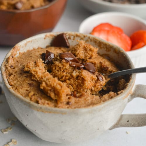 3-Minute Oatmeal Mug Cake - Nourished by Nic