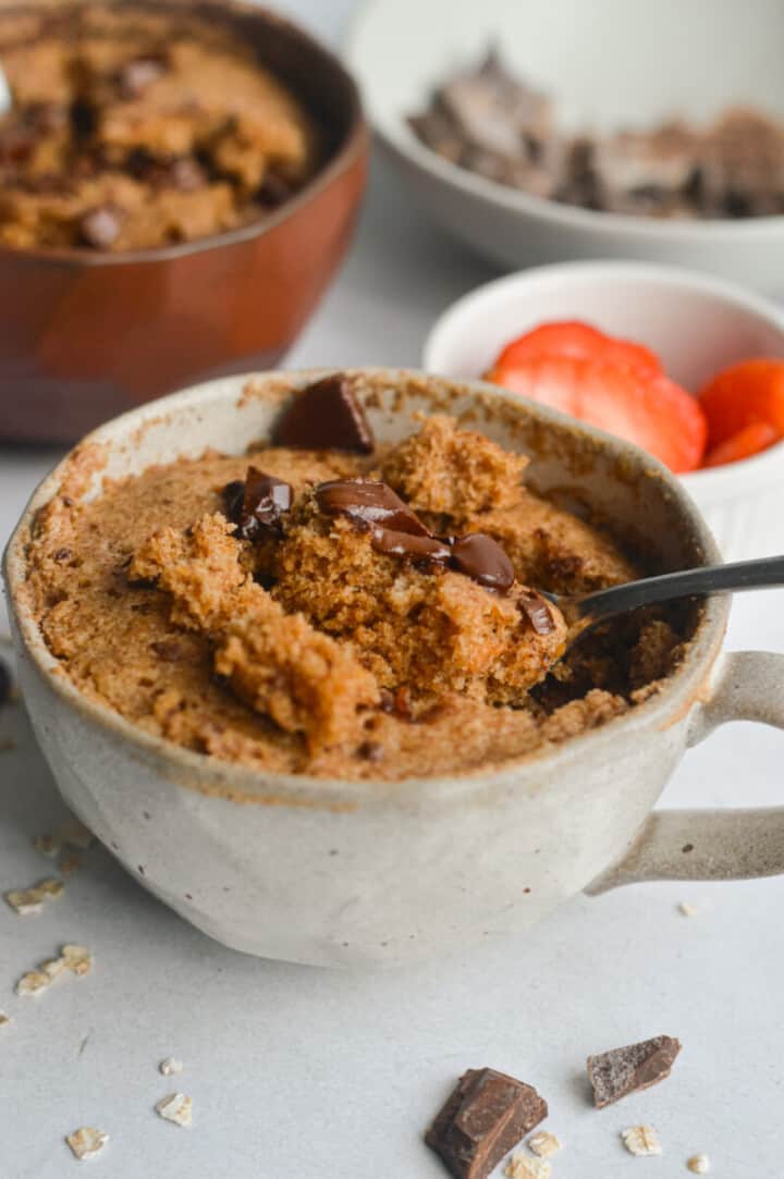 3-Minute Oatmeal Mug Cake - Nourished by Nic