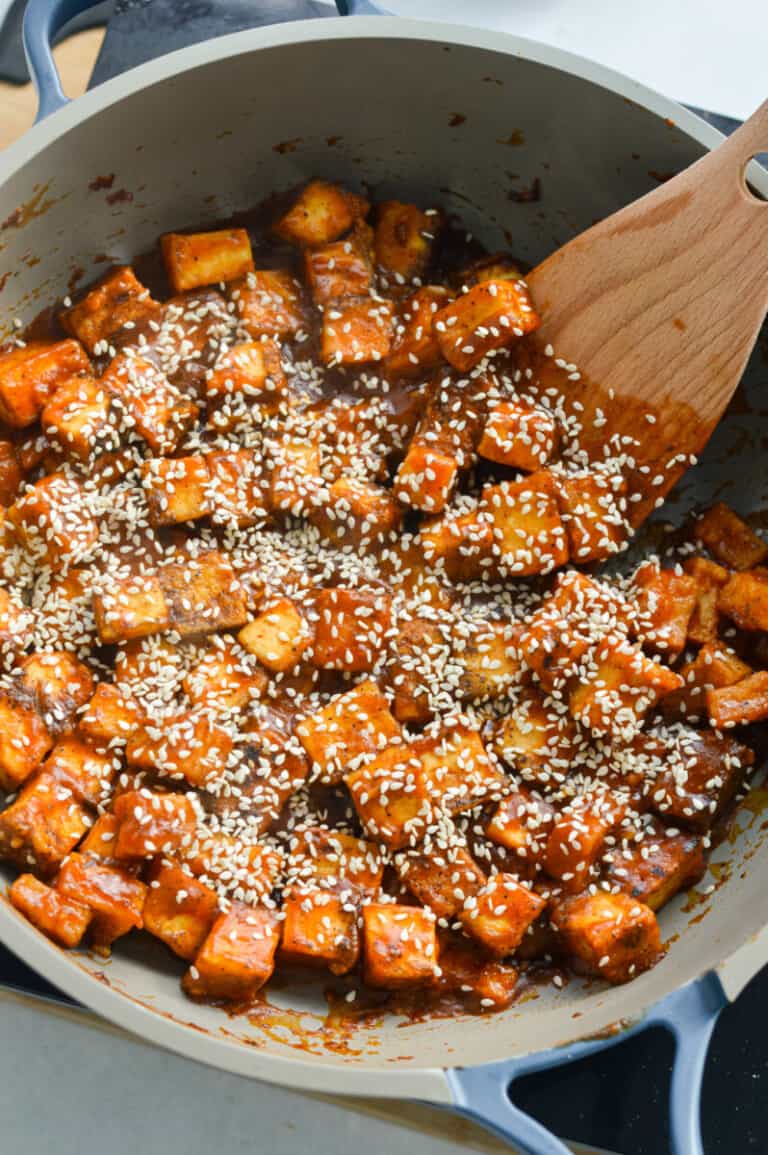 Sticky Orange Tofu - Nourished by Nic