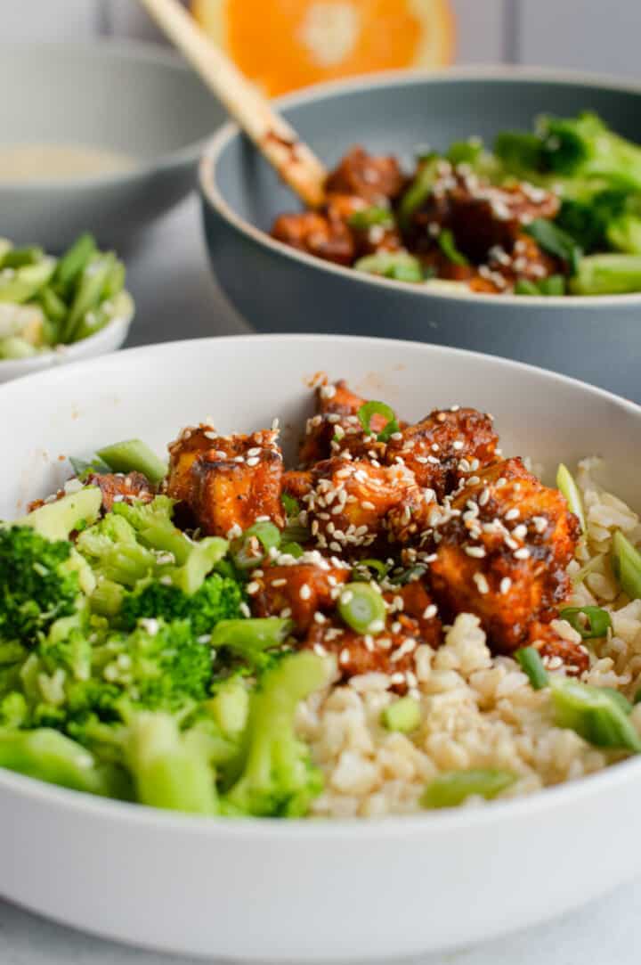 Sticky Orange Tofu - Nourished by Nic