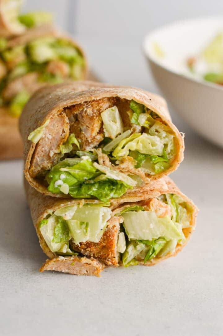 Caesar Chicken Nugget Wrap - Nourished by Nic