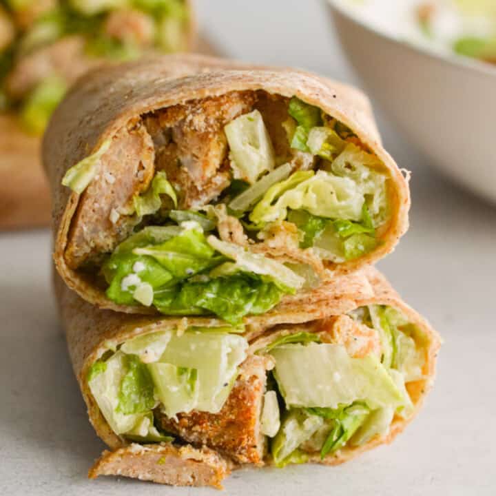 Caesar Chicken Nugget Wrap - Nourished by Nic