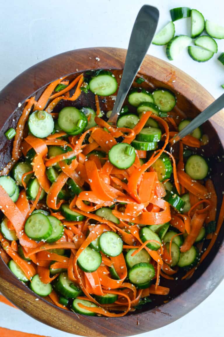 Cucumber and Carrot Salad - Nourished by Nic