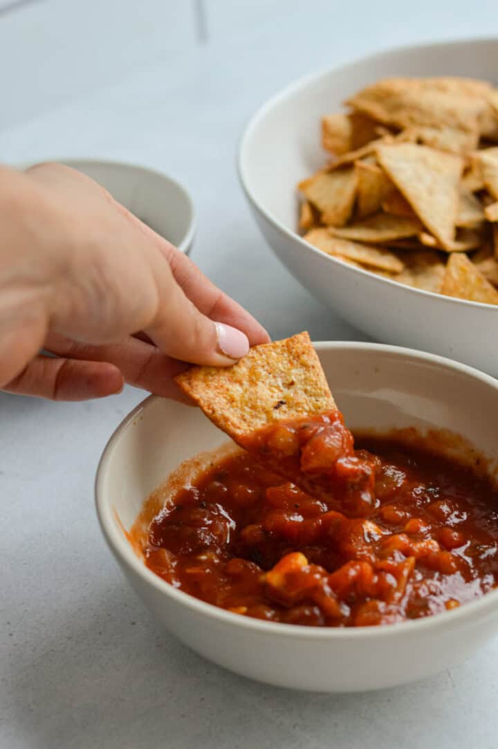 Air Fryer Tortilla Chips (3 Ways) - Nourished by Nic