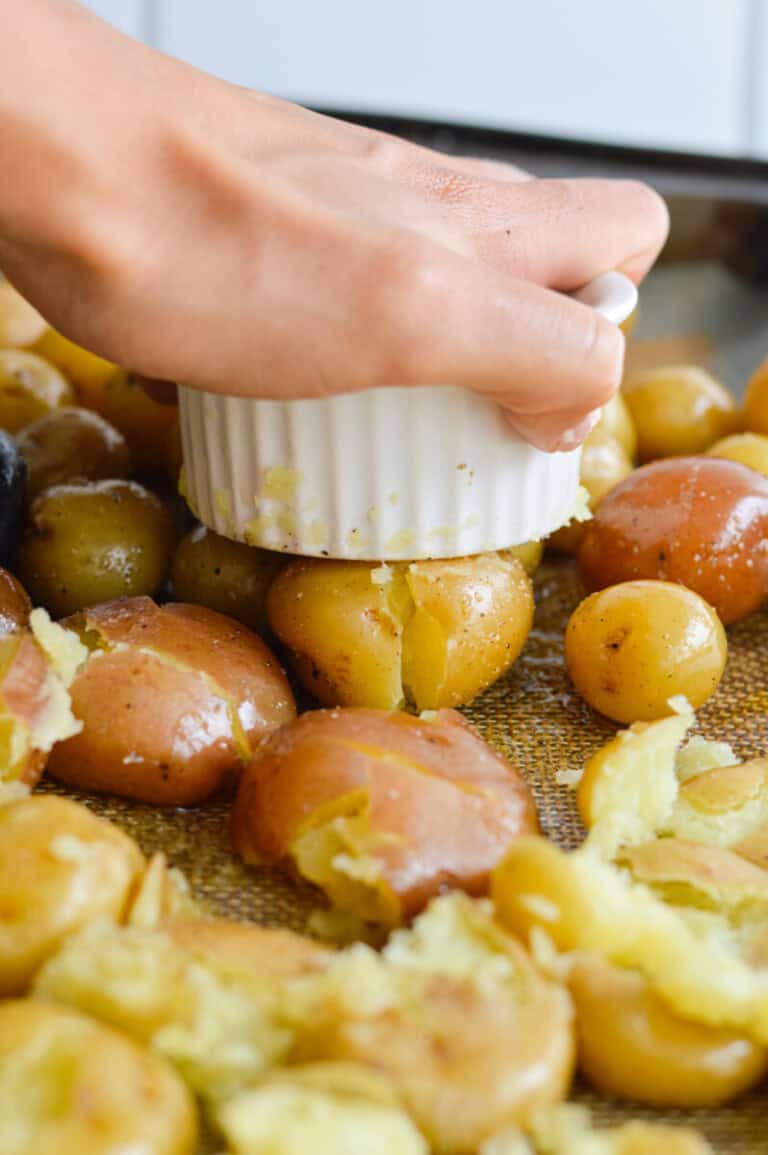 Creamy Dill Smashed Potato Salad - Nourished by Nic