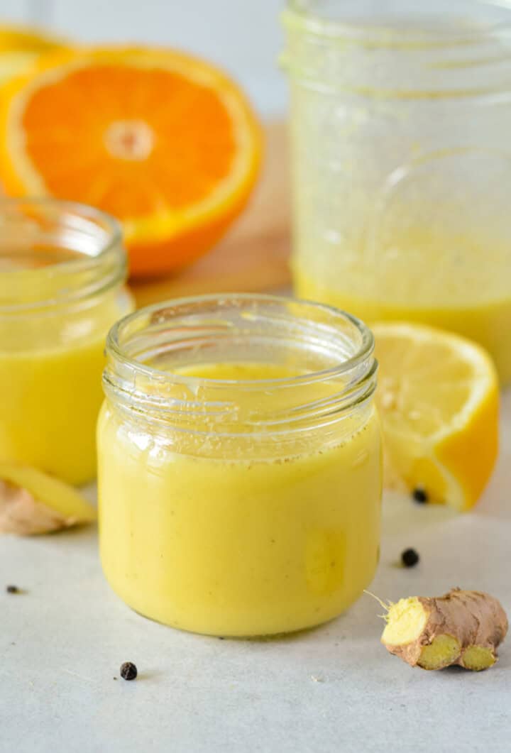 Homemade Lemon Ginger Turmeric Shots - Nourished by Nic