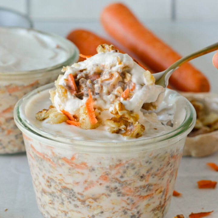 Carrot Cake Overnight Oats - Nourished by Nic