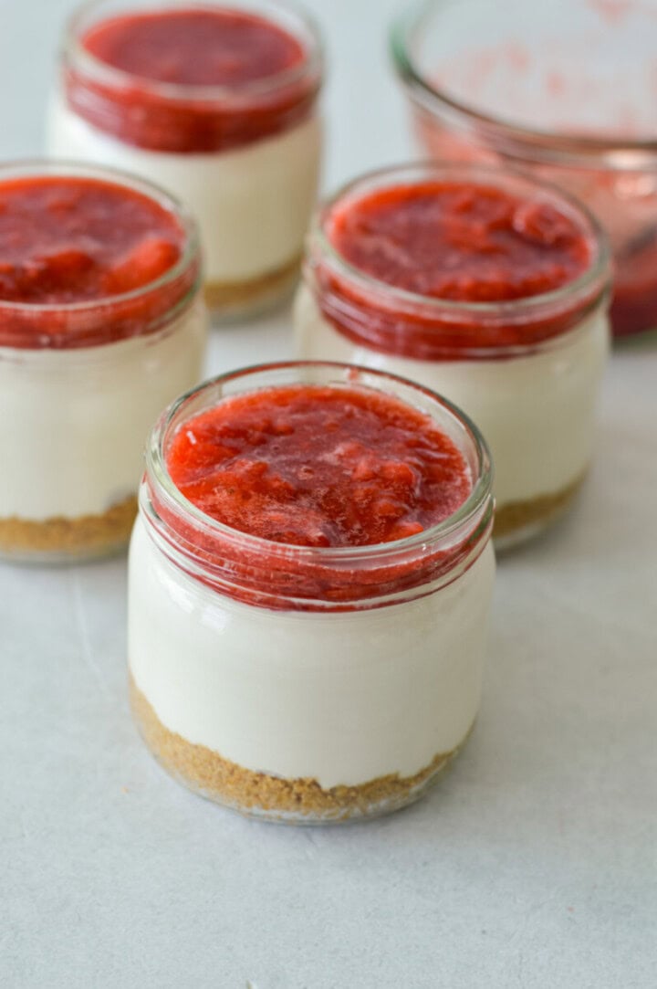 Strawberry Cheesecake Cups with Cottage Cheese - Nourished by Nic