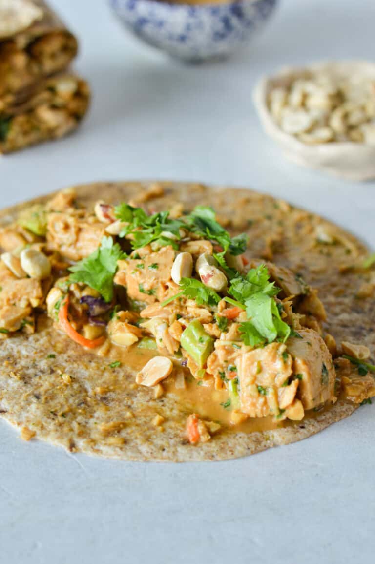 Spicy Peanut Tuna Wrap - Nourished by Nic