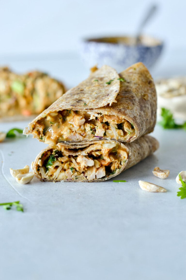 Spicy Peanut Tuna Wrap - Nourished by Nic